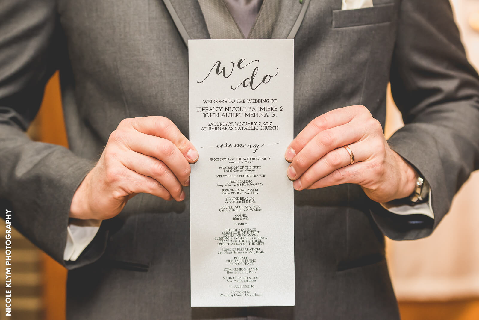 Wedding Program Design Tips - Versailles Ballroom, Toms River NJ